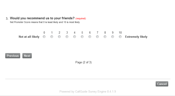 Design - NPS question