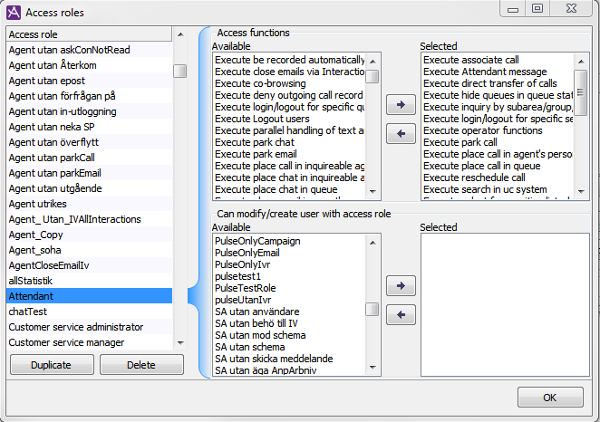 Basics about access roles