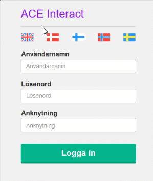 Log in to ACE Interact