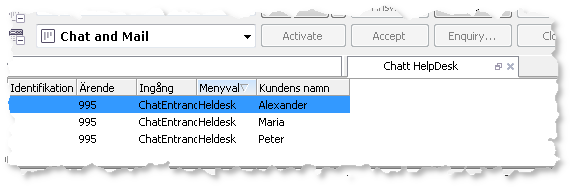 Accept an incoming chat