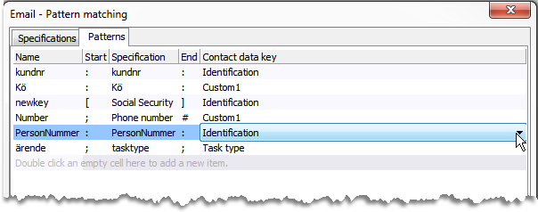 Email — Pattern matching