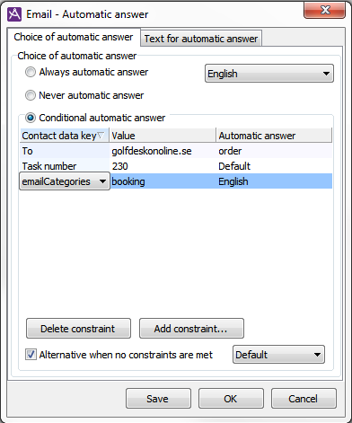 Email — Pattern matching