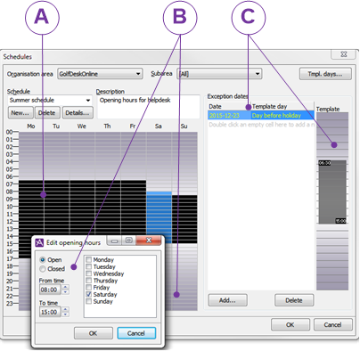 Edit IVR opening hours via Admin
